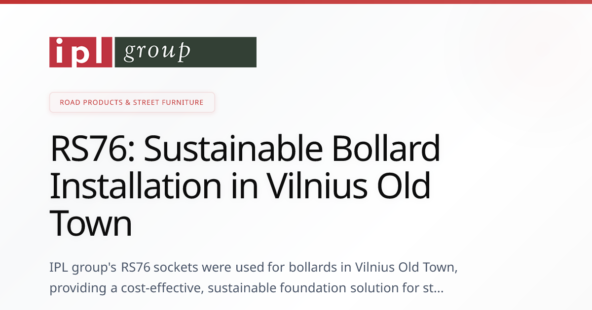 RS76: Sustainable Bollard Installation in Vilnius Old Town | Case ...